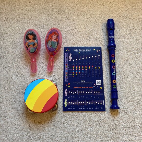 Toys | Bundle Of Musical Instruments Recorder Maracas Tambourine | Poshmark